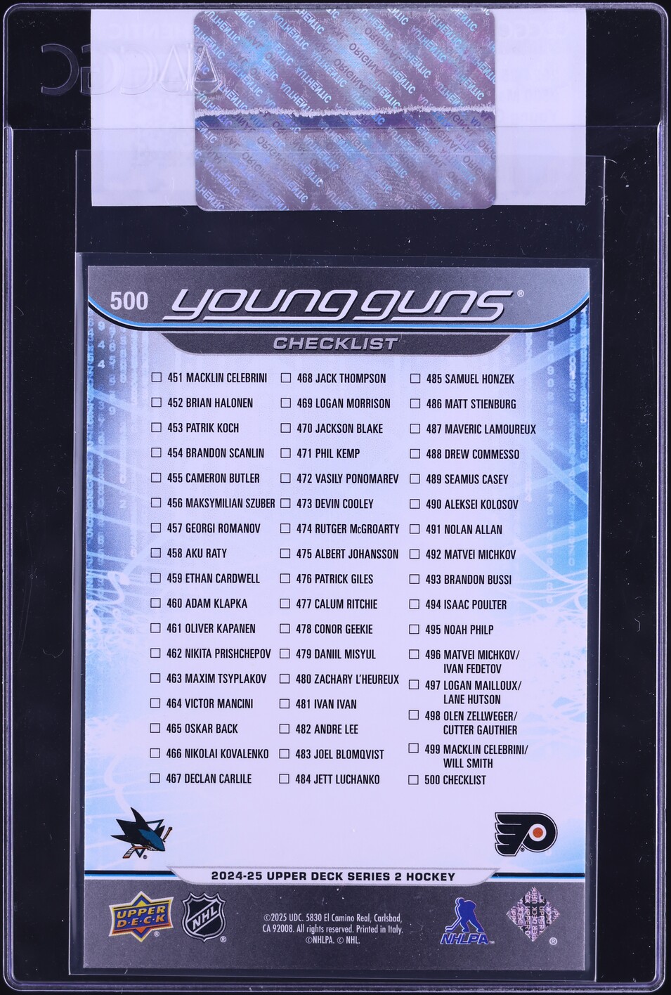 2024 Upper Deck Young Guns Macklin Celebrini Matvei Michkov ROOKIE #500 ...