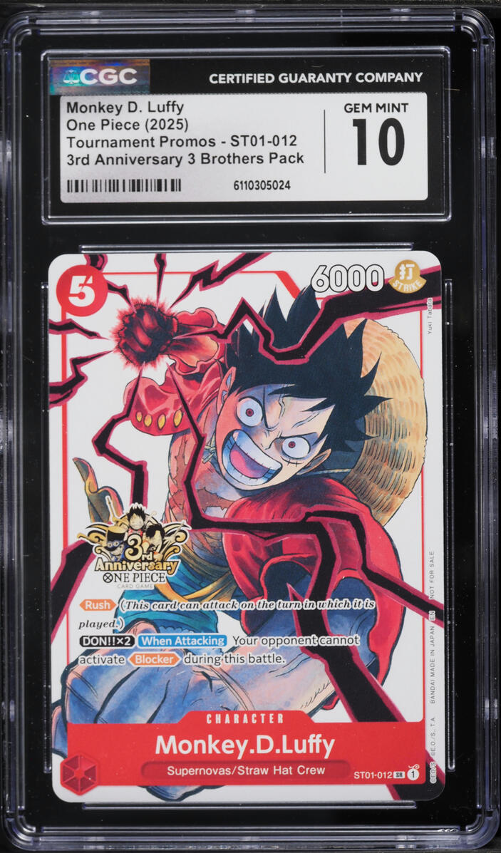 2025 One Piece Tournament Promo 3rd Anniversary SR Monkey D. Luffy # ...