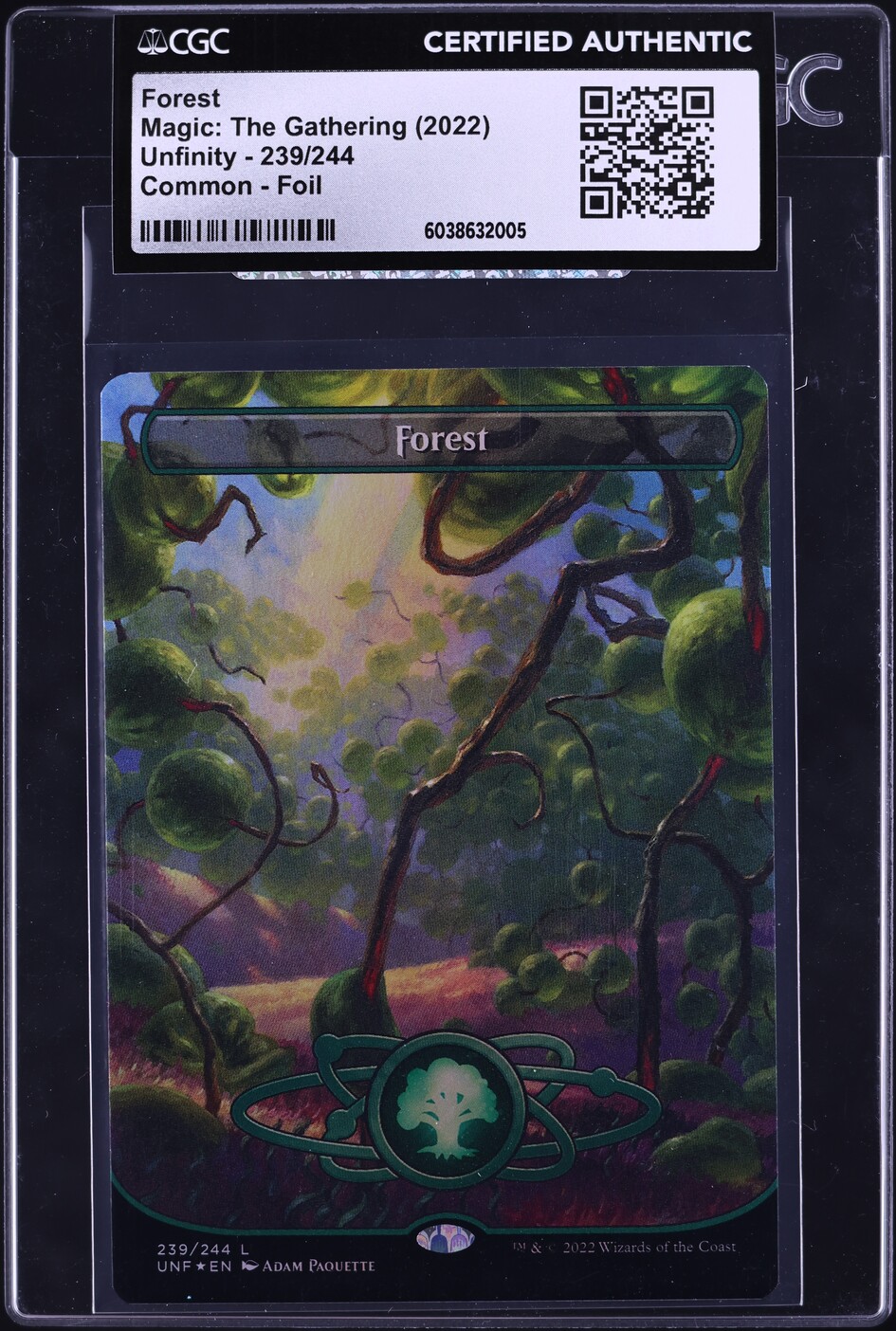 2022 Magic The Gathering MTG Unfinity Foil Forest #239 CGC AUTH on ...