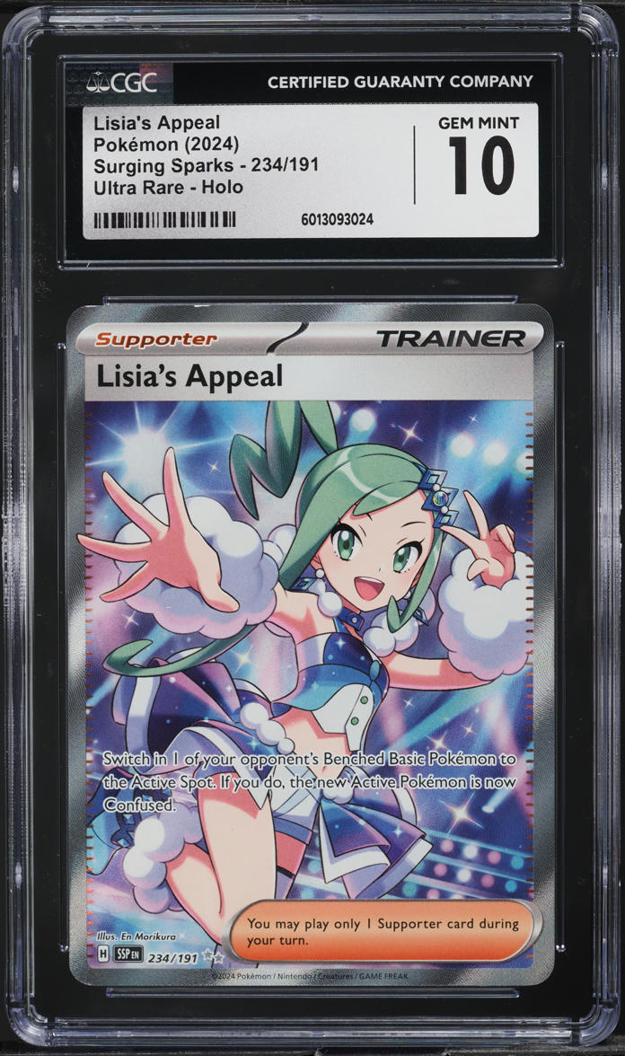 2024 Pokemon Scarlet & Violet Surging Sparks Holo Lisia's Appeal #234 CGC 10 GEM on Fanatics Collect