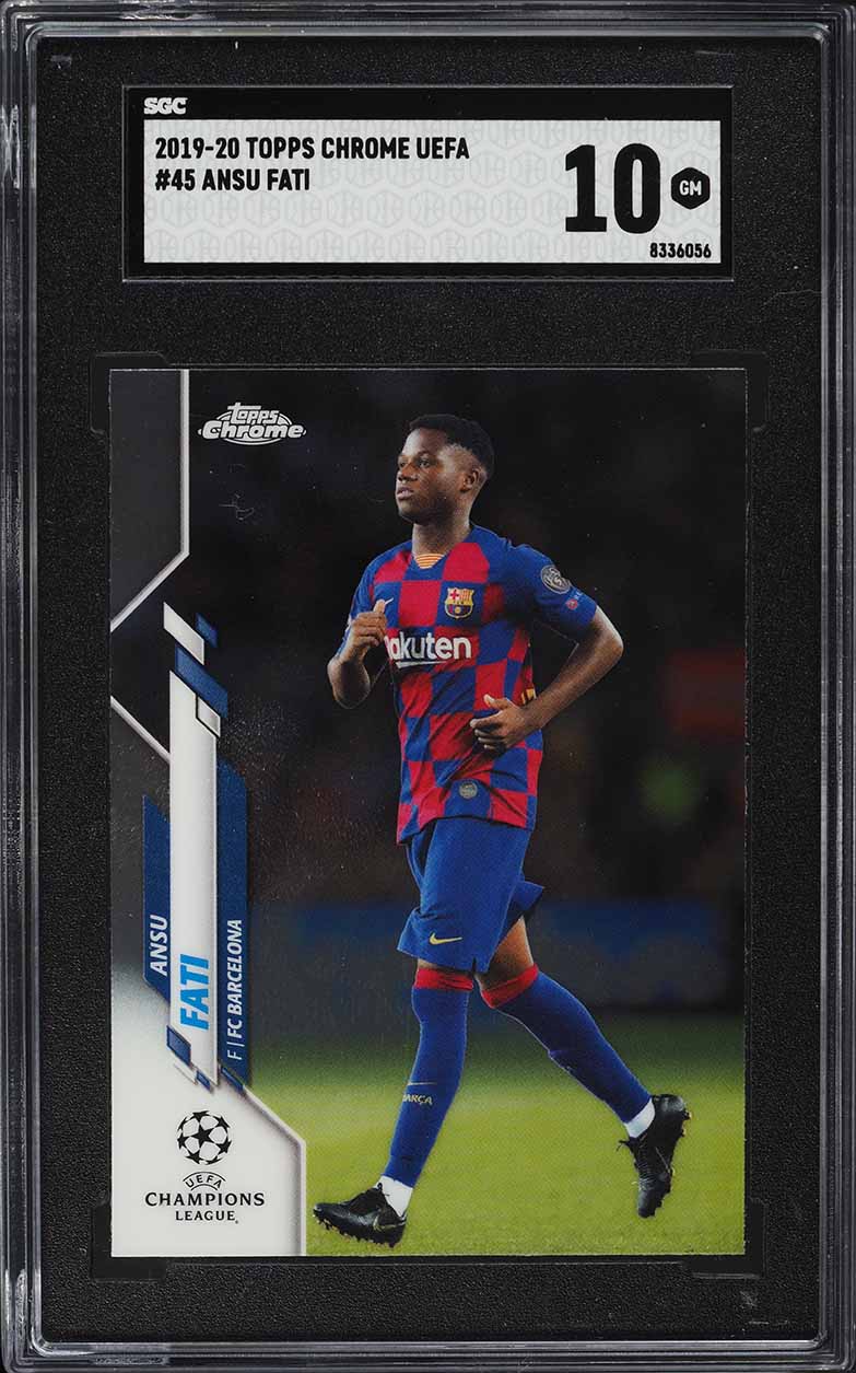 2019 Topps Chrome UEFA Ansu Fati ROOKIE #45 SGC 10 GEM MINT on Fanatics ...