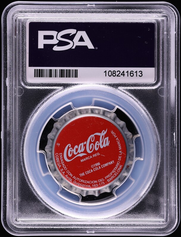 2005 Coca Cola Chapa Goool Barca Caps Lionel Messi PSA 8 NM-MT on ...