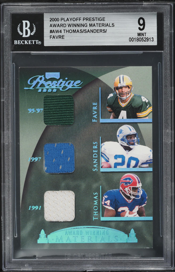 2000 Playoff Prestige Award Winning Thomas Barry Sanders Brett Favre ...