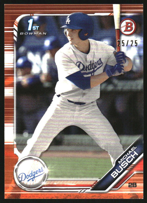 2019 Bowman Draft Orange #BD57 Michael Busch RC Rookie /25 on Fanatics Collect