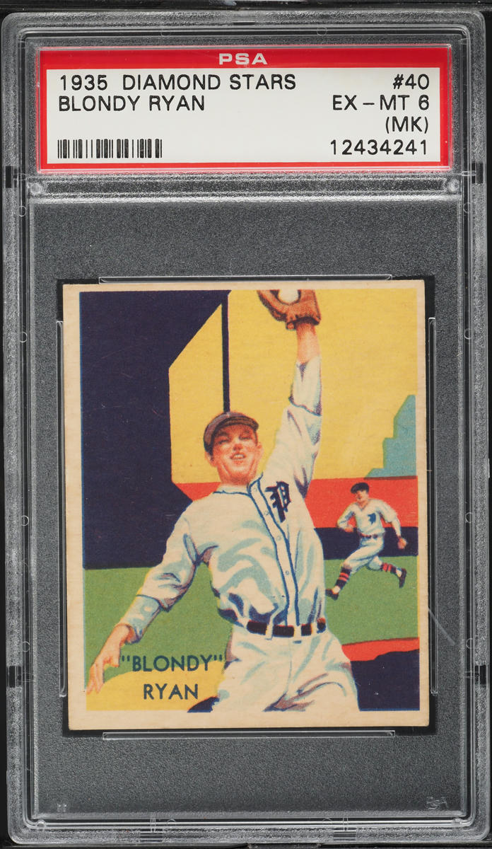 1935 Diamond Stars Blondy Ryan #40 PSA 6(mk) EXMT on Fanatics Collect