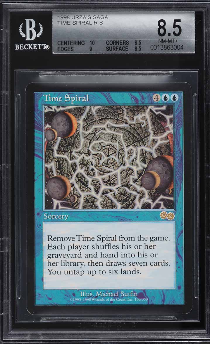 1998 Magic The Gathering MTG Urza's Saga Time Spiral R B #103 BGS 8.5 ...