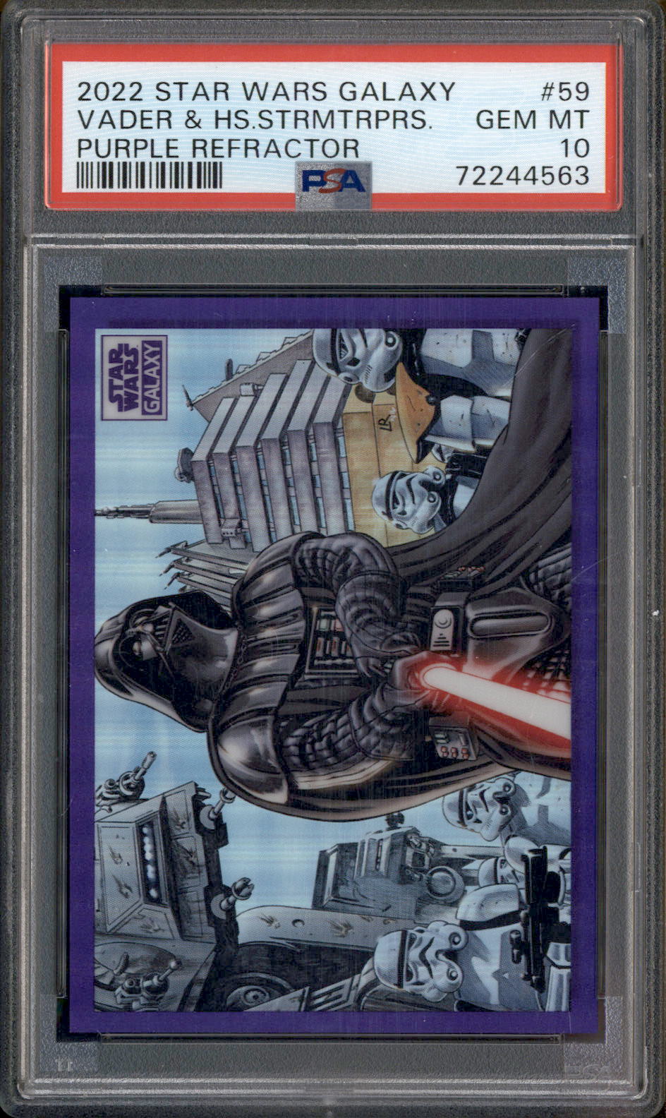 2022 Topps Chrome Star Wars Galaxy Purple Lord Vader His Stormtrooper ...