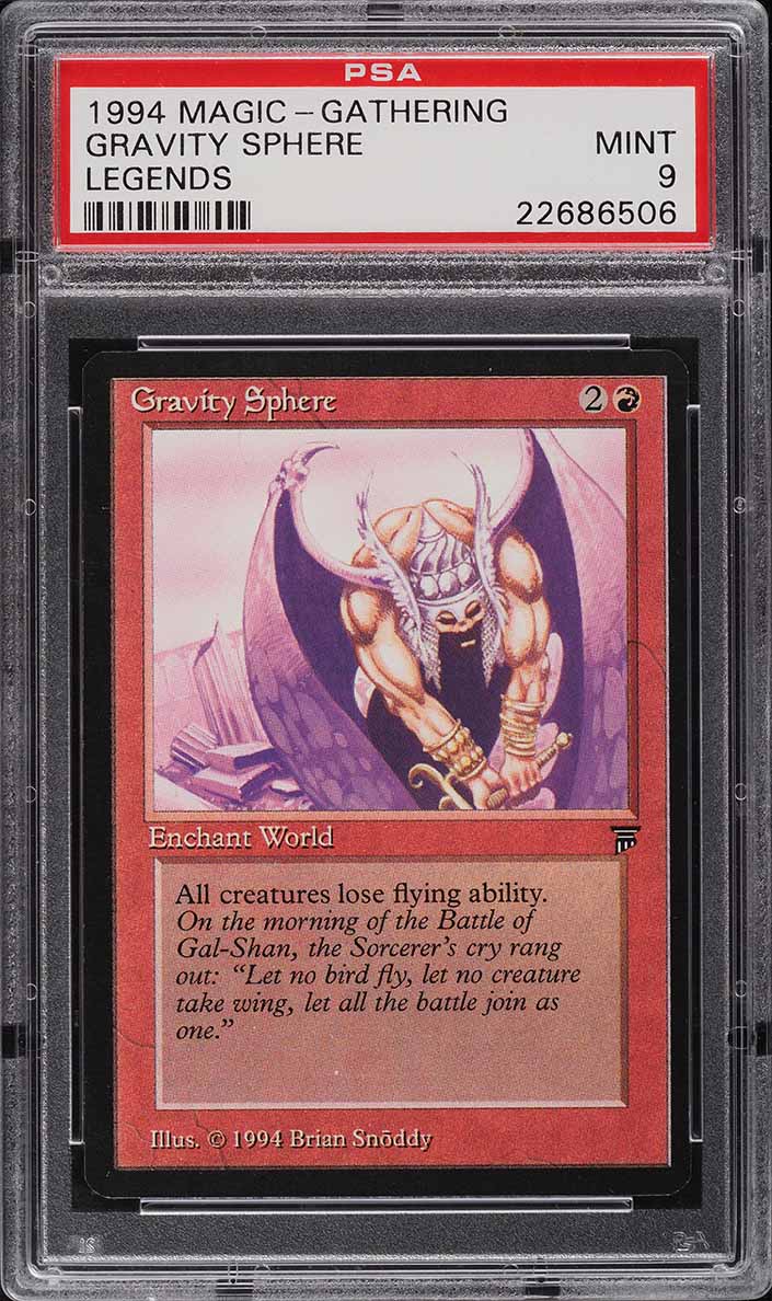 1994 Magic The Gathering MTG Legends Gravity Sphere PSA 9 MINT on ...