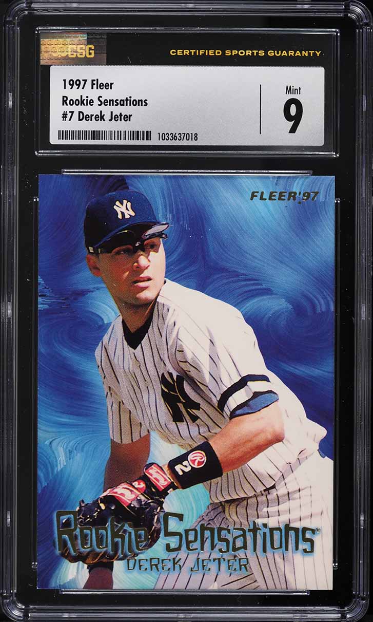 1997 Fleer Rookie Sensations Derek Jeter #7 CSG 9 MINT on Fanatics Collect