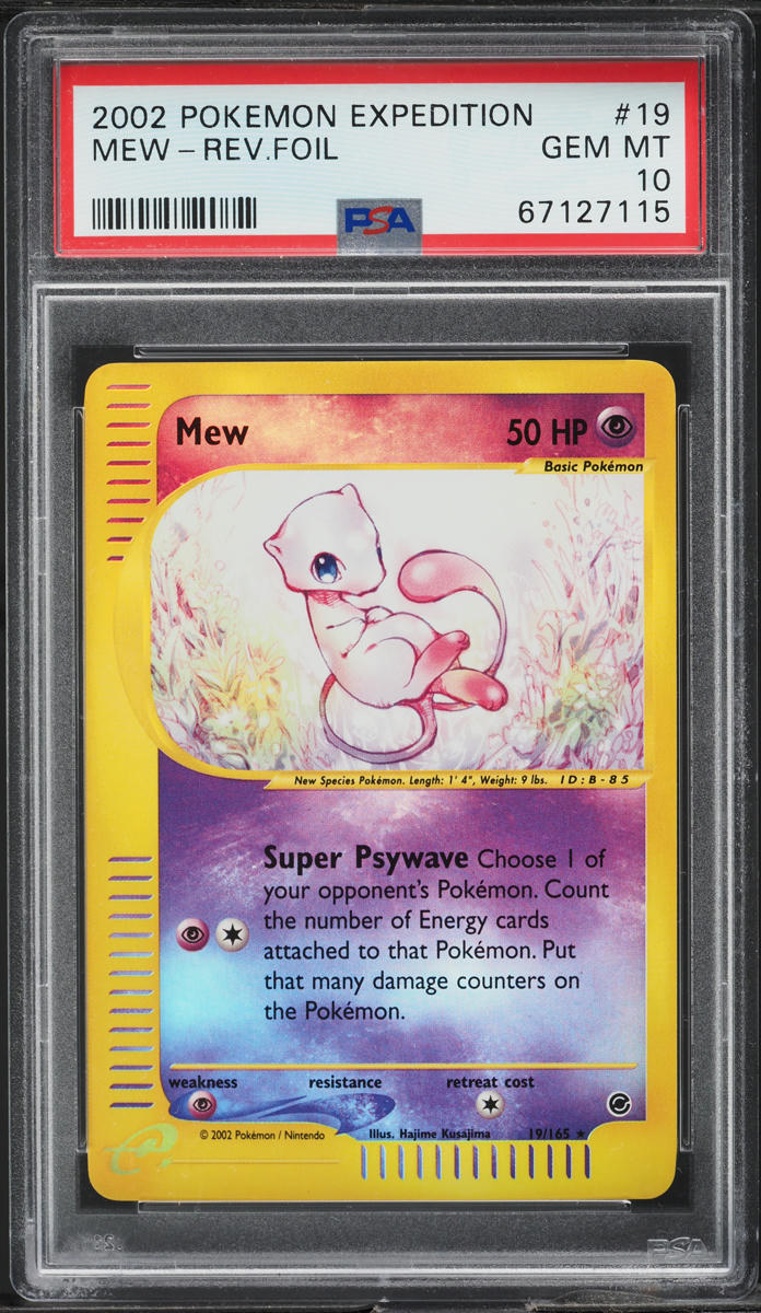 2002 Pokemon Expedition Reverse Foil Mew #19 PSA 10 GEM MINT on ...