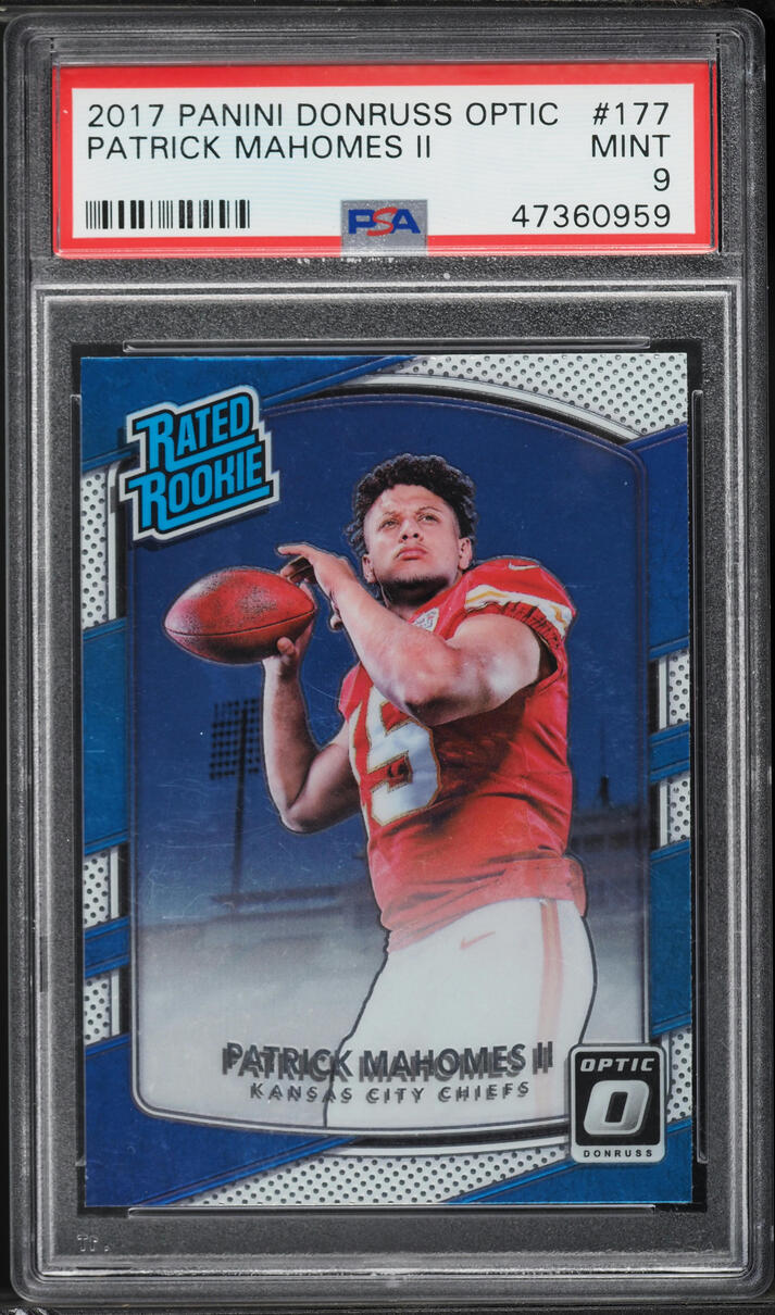 2017 Donruss Optic Patrick Mahomes II ROOKIE #177 PSA 9 MINT on ...