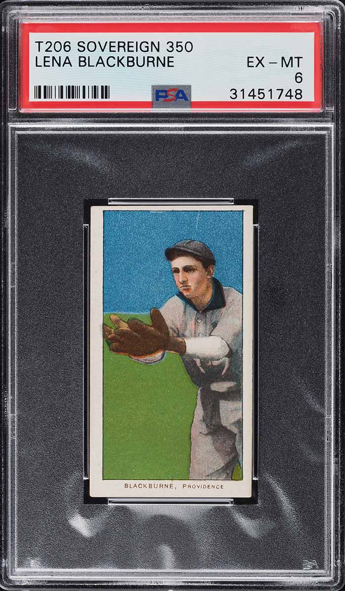 1909-11 T206 Lena Blackburne SOVEREIGN 350 PSA 6 EXMT on Fanatics Collect