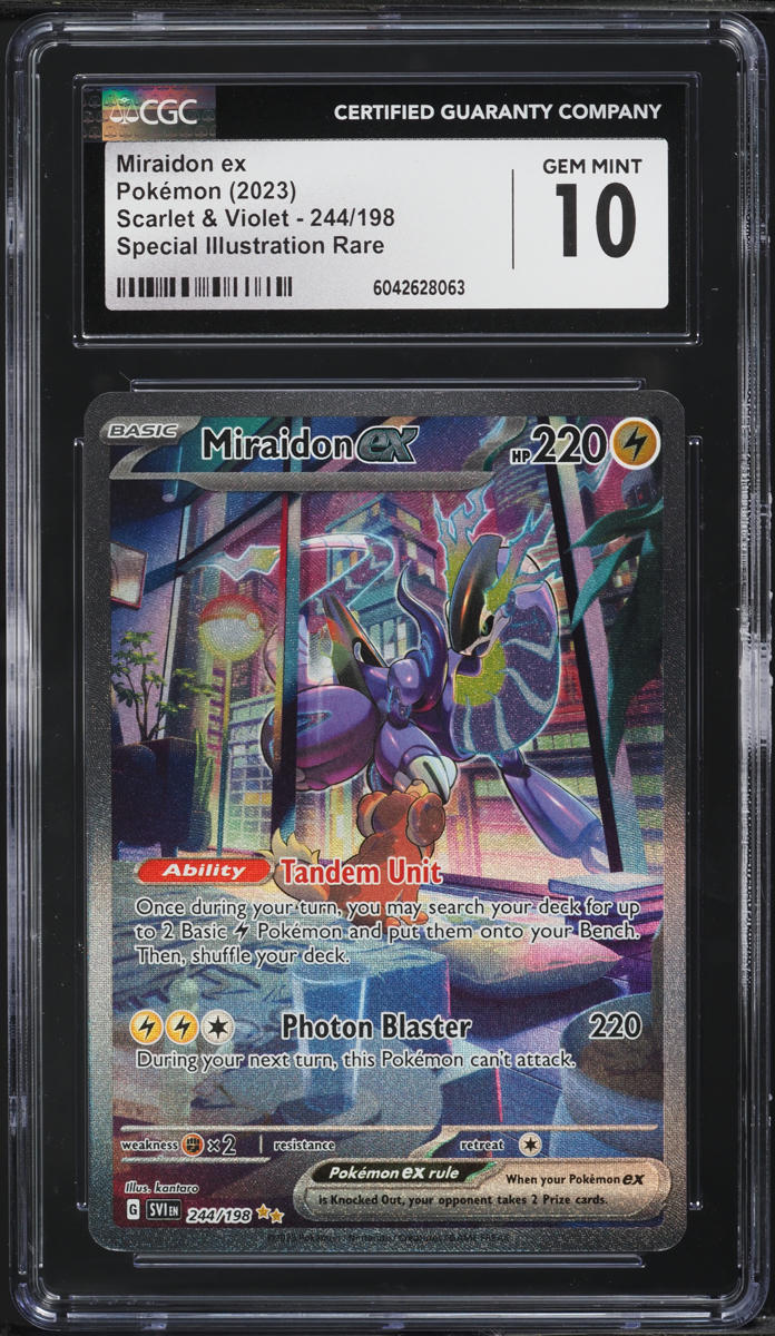 2023 Pokemon Scarlet & Violet SIR Miraidon ex #244 CGC 10 GEM MINT on ...