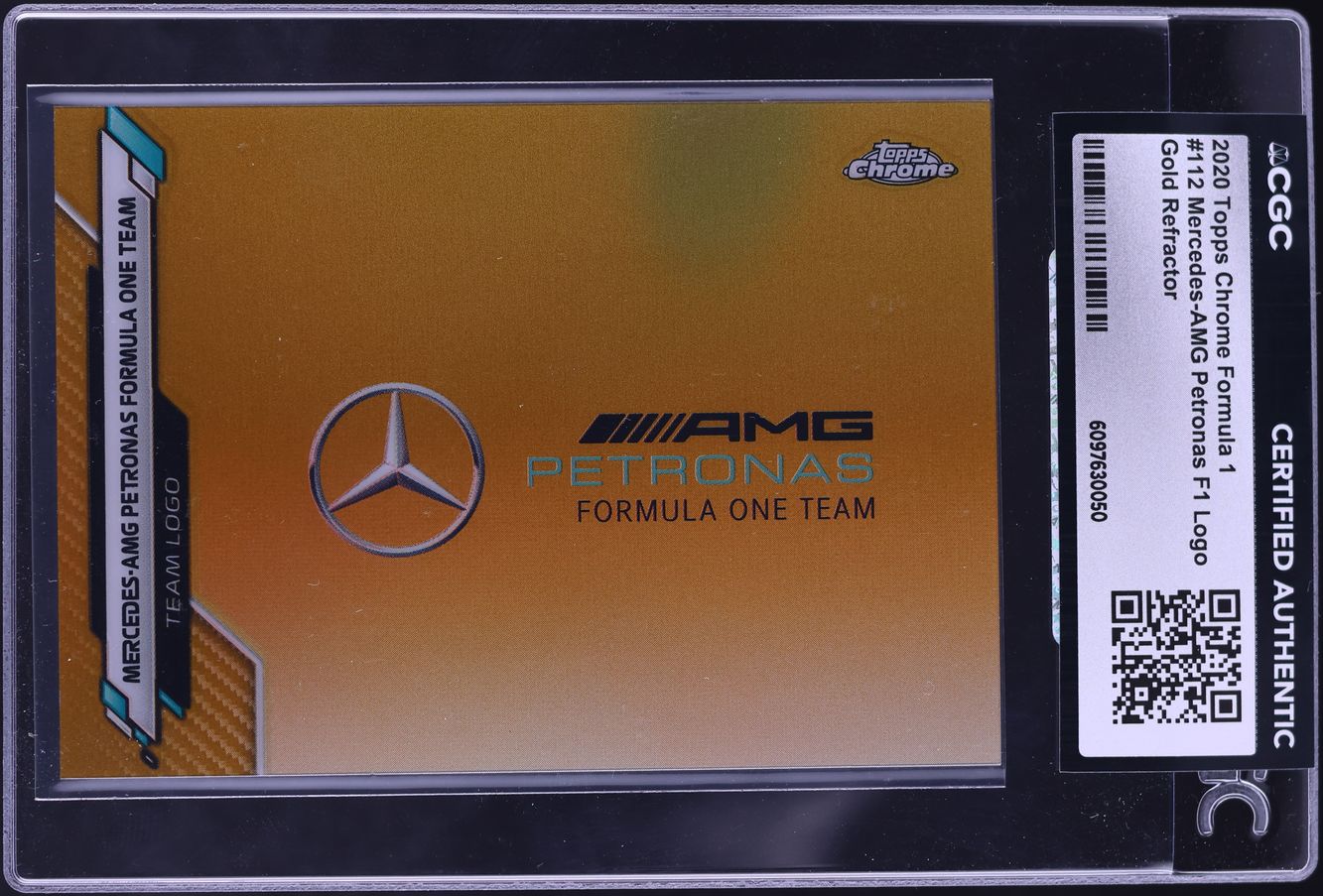 2020 Topps Chrome Formula 1 F1 Gold Refractor Mercedes AMG Petronas F1 ...