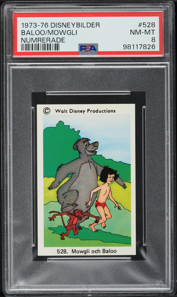 1973 Disneybilder Numrerade Baloo & Mowgli Jungle Book #528 PSA 8 NM-MT ...