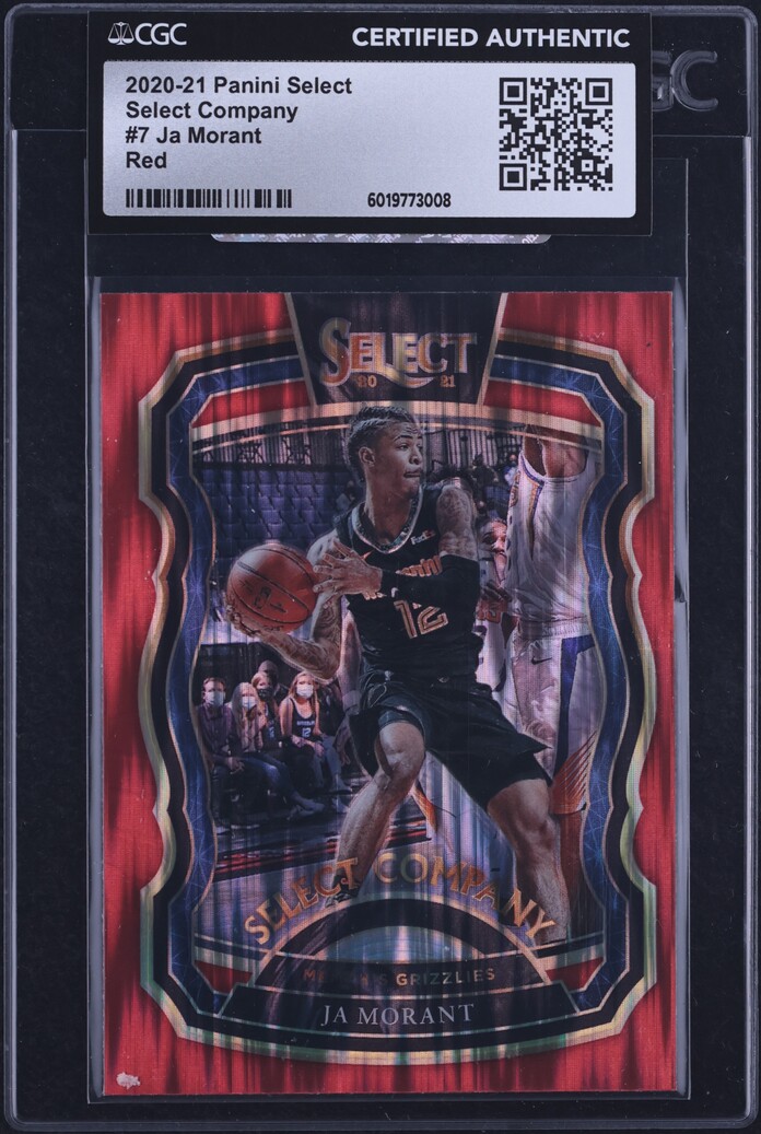2020 Select Company Red Prizm Ja Morant #7 CGC AUTH on Fanatics Collect