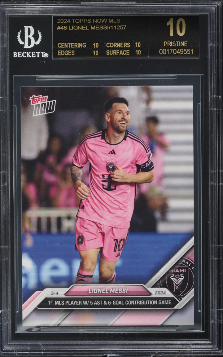 2024 Topps Now MLS Lionel Messi #46 BGS 10 PRISTINE, BLACK LABEL on ...