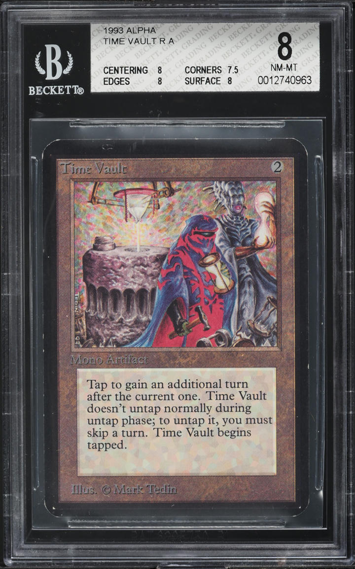 1993 Magic The Gathering MTG Alpha Time Vault BGS 8 NM-MT on Fanatics ...