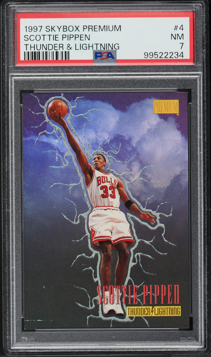 1997 Skybox Premium Thunder & Lightning Scottie Pippen #4 PSA 7 NRMT on ...