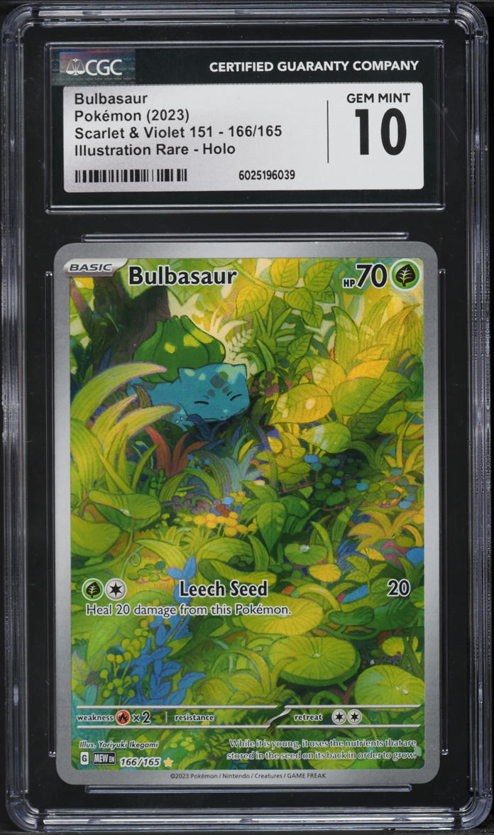 2023 Pokemon Scarlet & Violet 151 Illustration Rare Bulbasaur #166 CGC ...