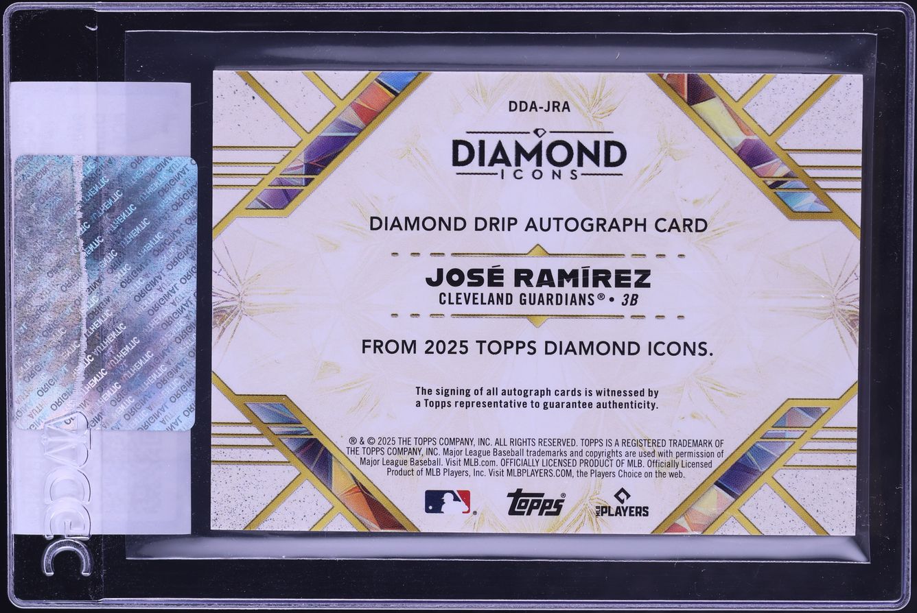 2025 Topps Diamond Icons Drip Jose Ramirez AUTO /25 #DDA-JRA CGC AUTH ...