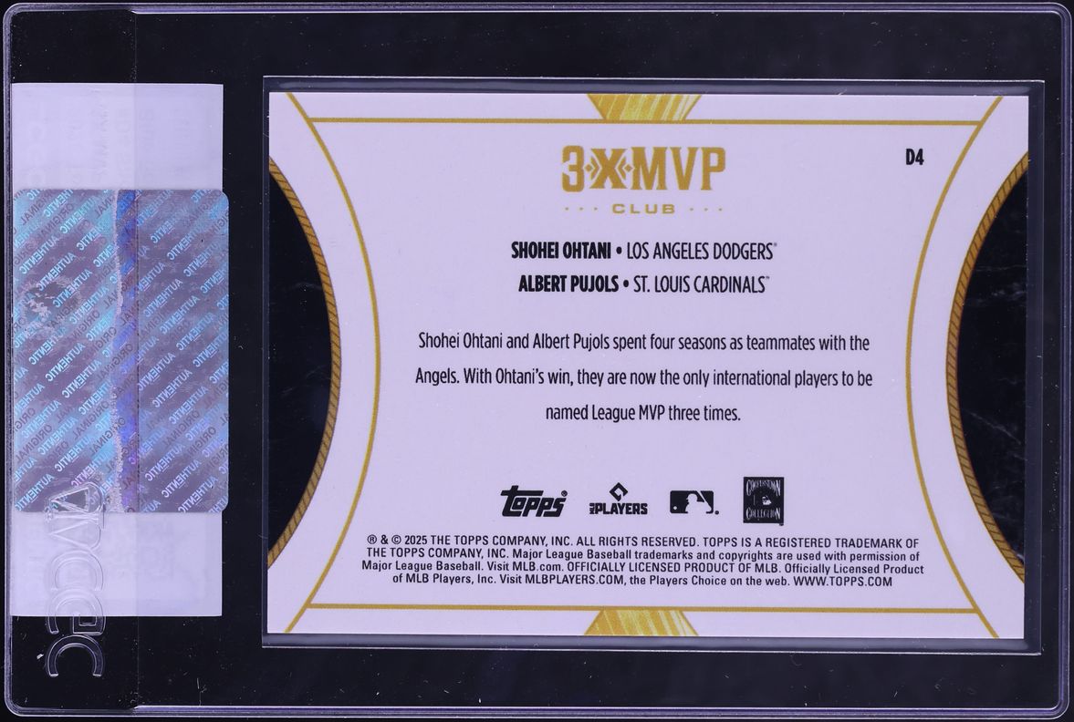 2025 Topps Welcome To The Club 3X MVP Dual Blue Foil Shohei Ohtani ...