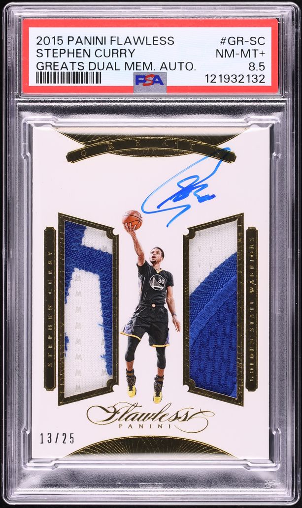 2015 Panini Flawless Greats Dual Stephen Curry PATCH AUTO /25 #GR-SC ...