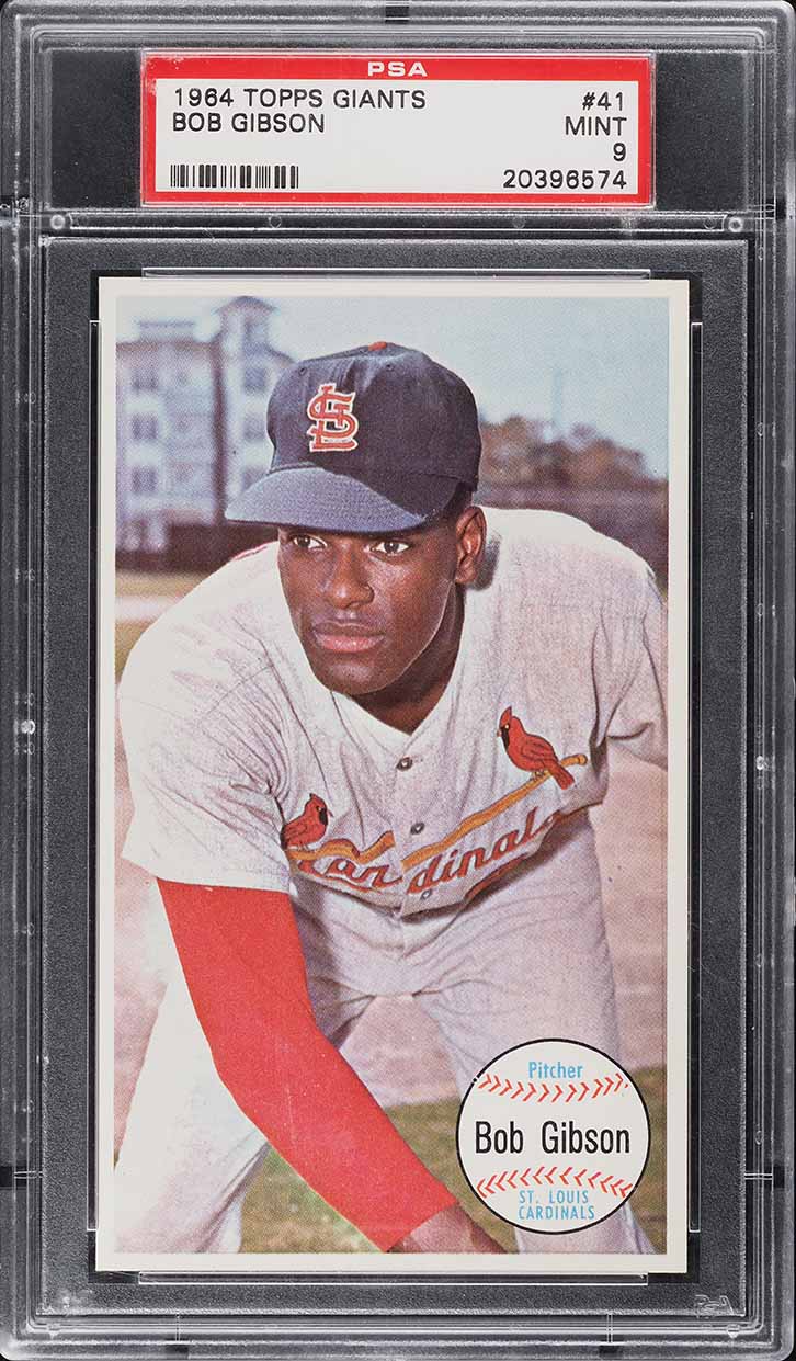 1964 Topps Giants Bob Gibson #41 PSA 9 MINT on Fanatics Collect