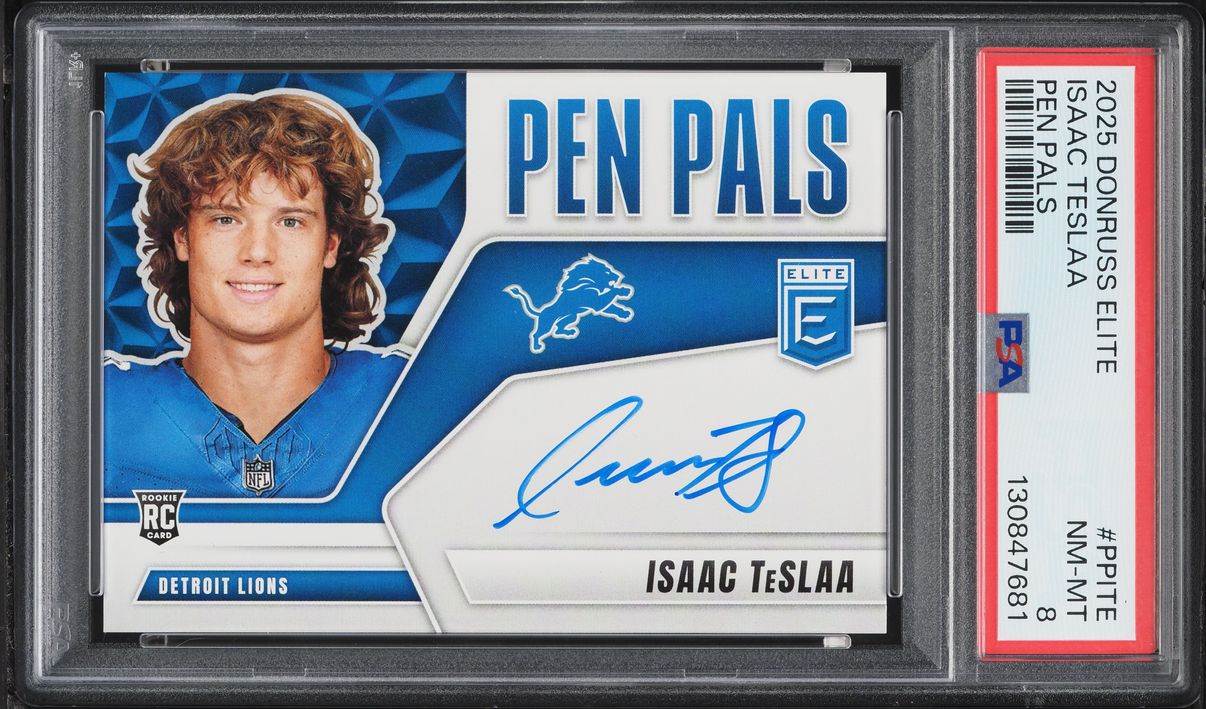 2025 Panini Donruss Elite Pen Pals Isaac TeSlaa ROOKIE AUTO #PP-ITE PSA ...