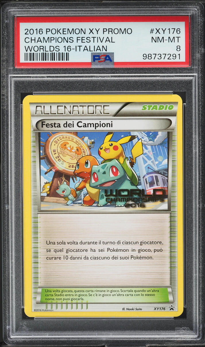 2016 Pokemon Italian XY Black Star Promo Worlds Champions Festival # ...