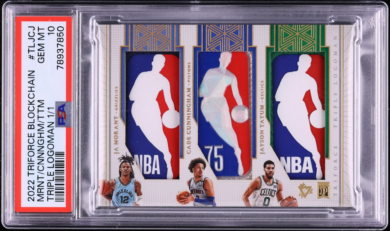 2022 Panini Triforce Blockchain Morant Cunningham Tatum LOGOMAN PATCH 1 ...