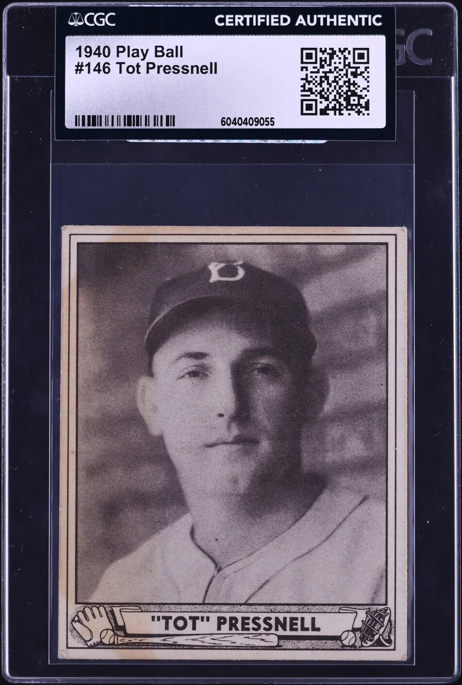1940 Play Ball Tot Pressnell #146 CGC AUTH on Fanatics Collect
