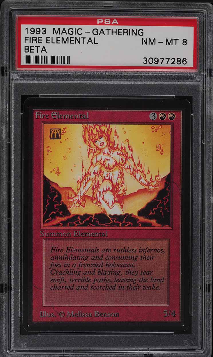 1993 Magic The Gathering MTG Beta Fire Elemental PSA 8 NM-MT on ...