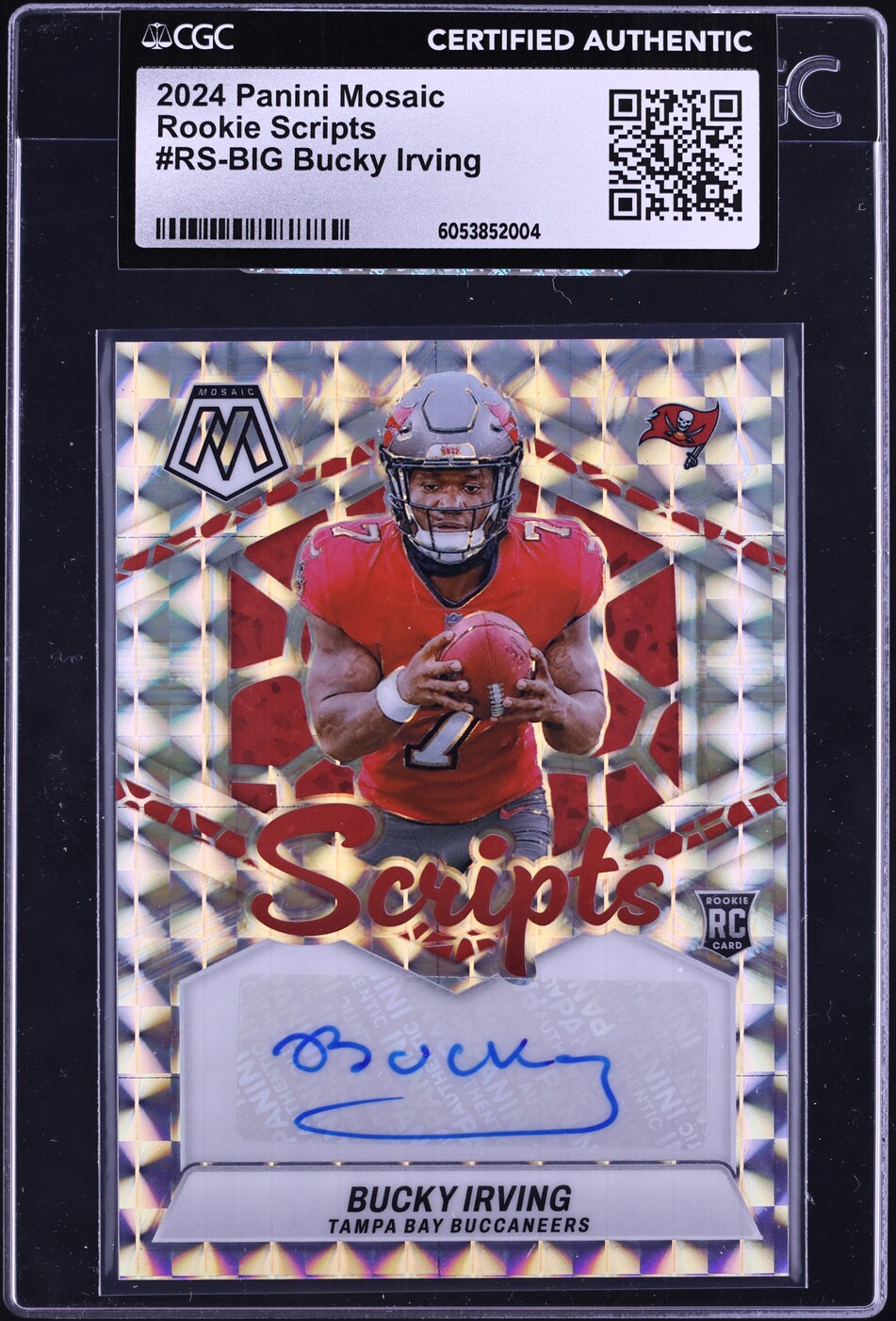2024 Panini Mosaic Scripts Bucky Irving ROOKIE AUTO #RS-BIG CGC AUTH on ...