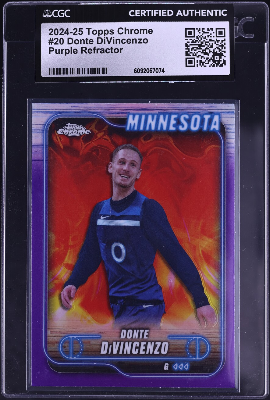 2024 Topps Chrome Purple Refractor Donte DiVincenzo #20 CGC AUTH on ...
