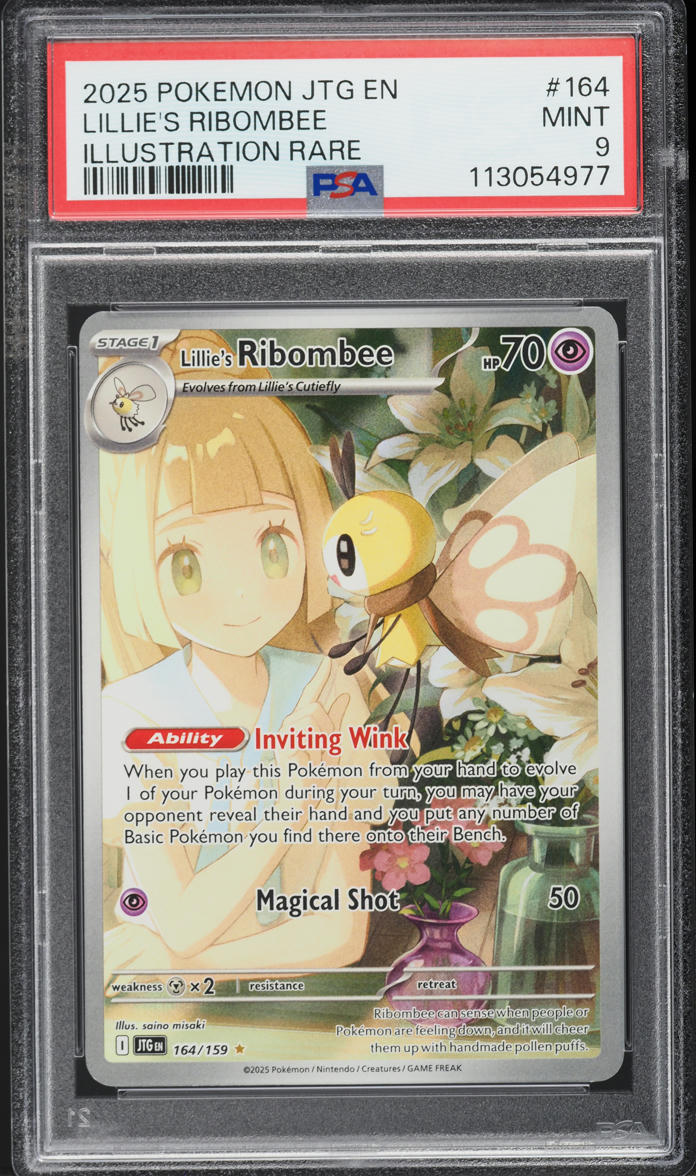 2025 Pokemon SV Journey Together IR Lillie's Ribombee #164 PSA 9 MINT ...