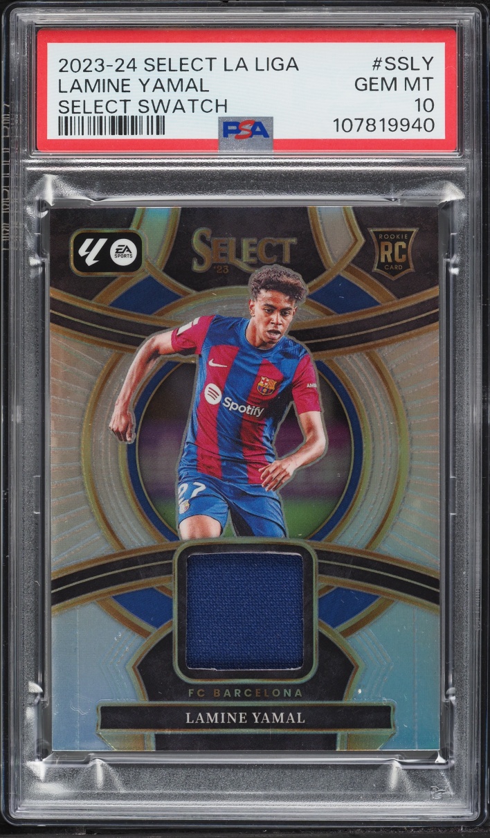 2023 Select La Liga Swatches Lamine Yamal ROOKIE PATCH #SSLY PSA 10 GEM ...