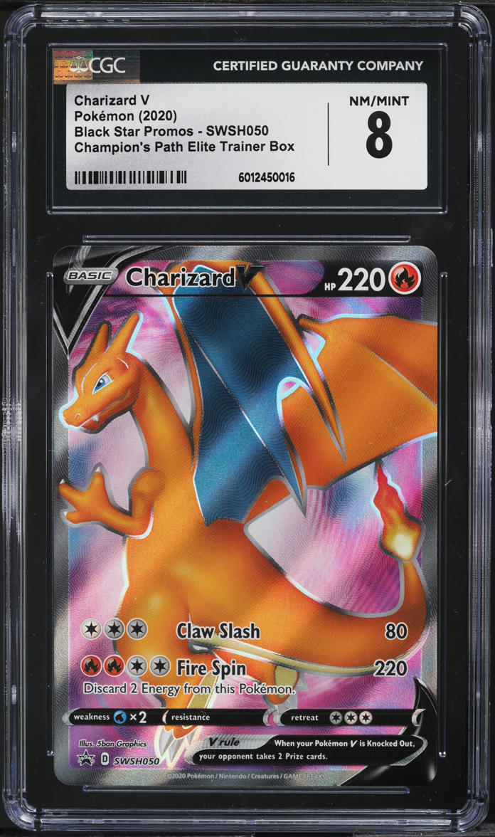 2020 Pokemon SWSH Black Star Promo Champions Path Elite Charizard V #50 ...