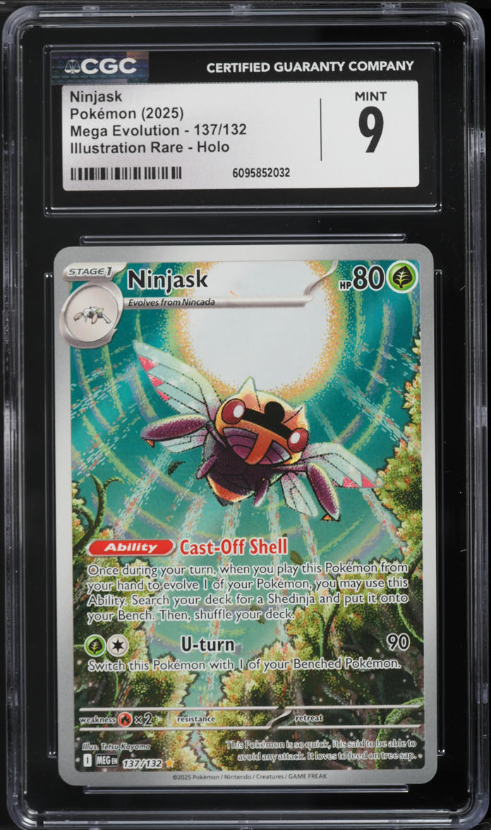 2025 Pokemon Mega Evolution IR Ninjask #137 CGC 9 MINT on Fanatics Collect
