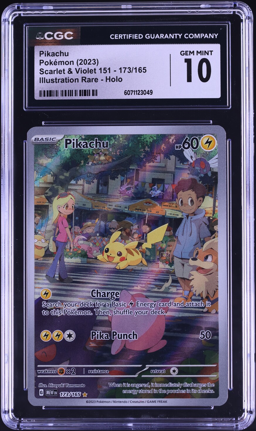 2023 Pokemon Scarlet & Violet 151 IR Pikachu #173 CGC 10 GEM MINT on ...