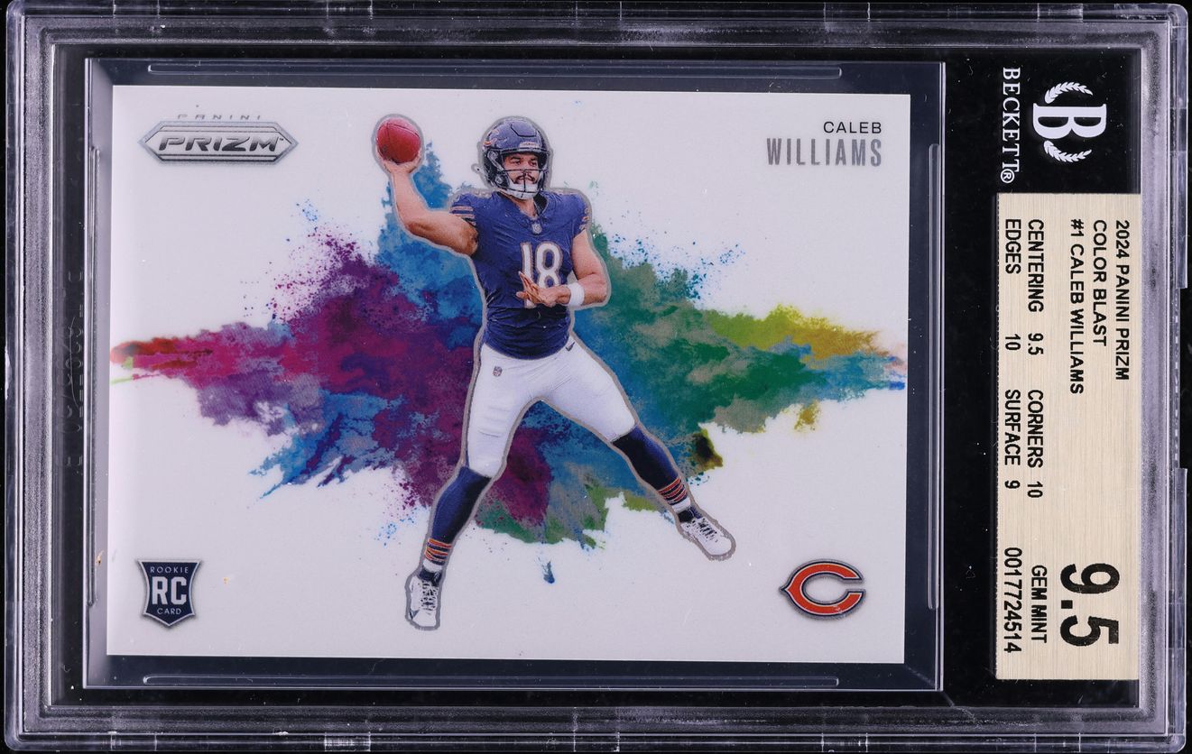 2024 Panini Prizm Color Blast Caleb Williams ROOKIE #1 BGS 9.5 GEM MINT ...