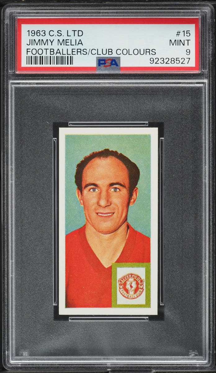 1963 C.S. Ltd Footballers And Club Colours Jimmy Melia #15 PSA 9 MINT ...