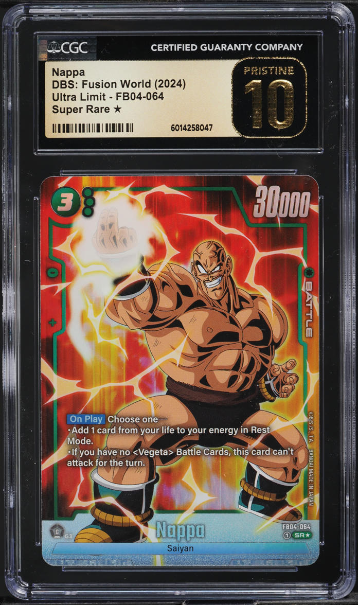 2024 Dragon Ball Super Fusion World Ultra Limit Nappa #FB04-064 CGC 10 PRISTINE on Fanatics Collect