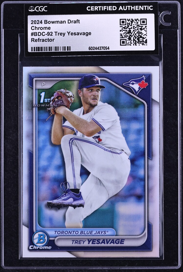 2024 Bowman Chrome Draft Refractor Trey Yesavage PROSPECT #BDC-92 CGC ...