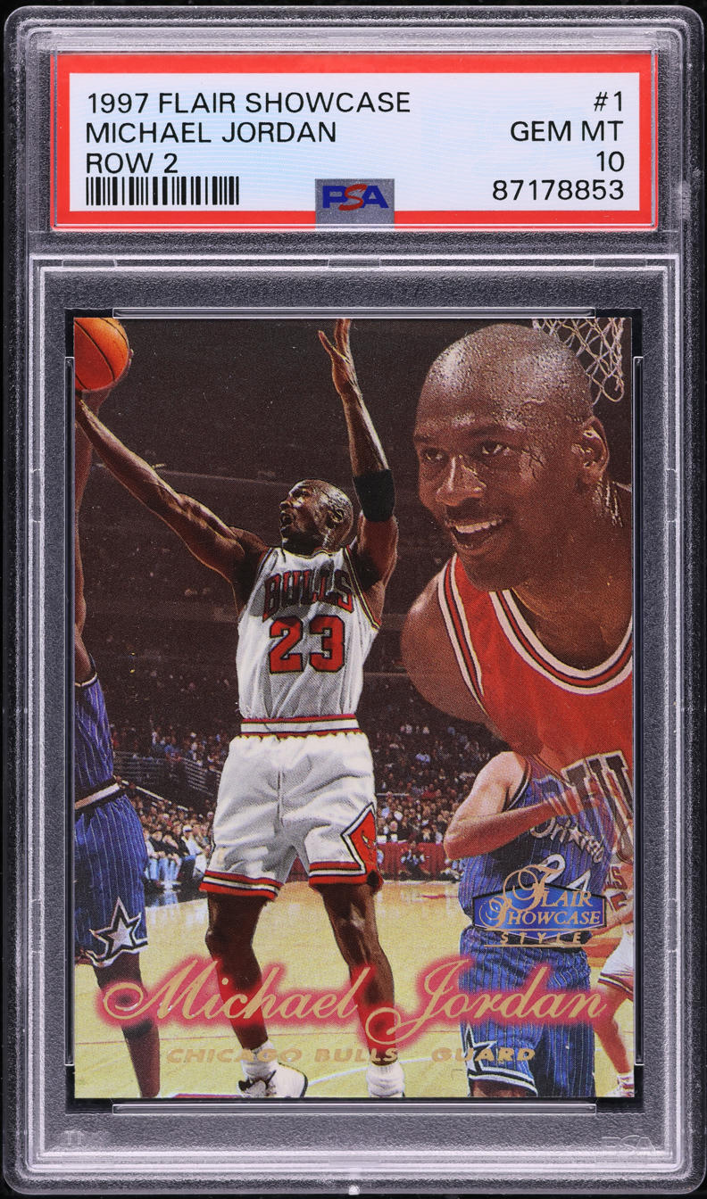 1997 Flair Showcase Row 2 Michael Jordan #1 PSA 10 GEM MINT on Fanatics ...