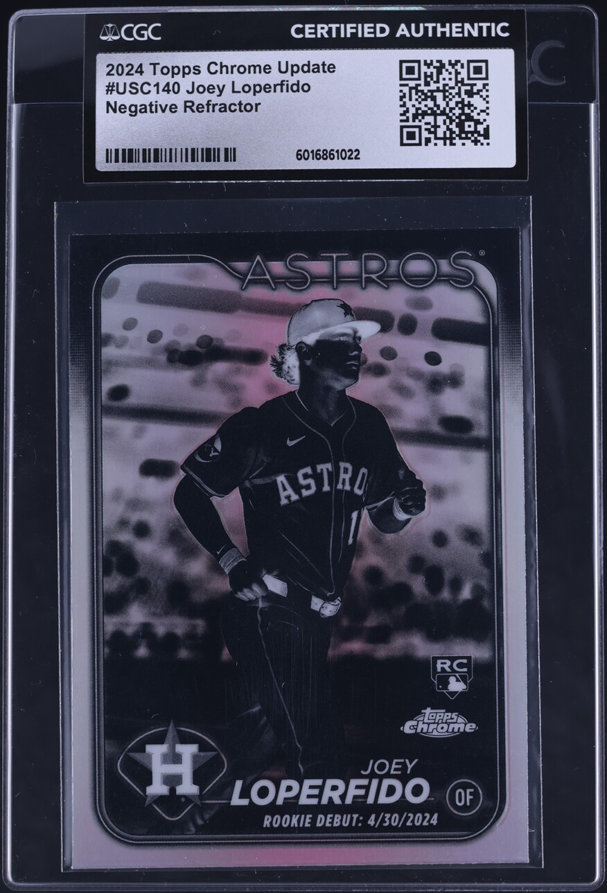 2024 Topps Chrome Update Negative Refractor Joey Loperfido ROOKIE CGC ...
