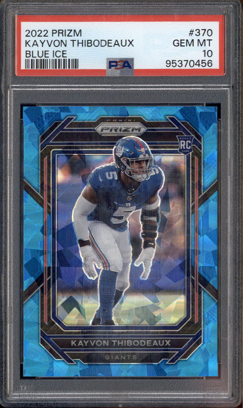 2022 Panini Prizm Blue Ice #370 Kayvon Thibodeaux RC Rookie /99 PSA 10 ...
