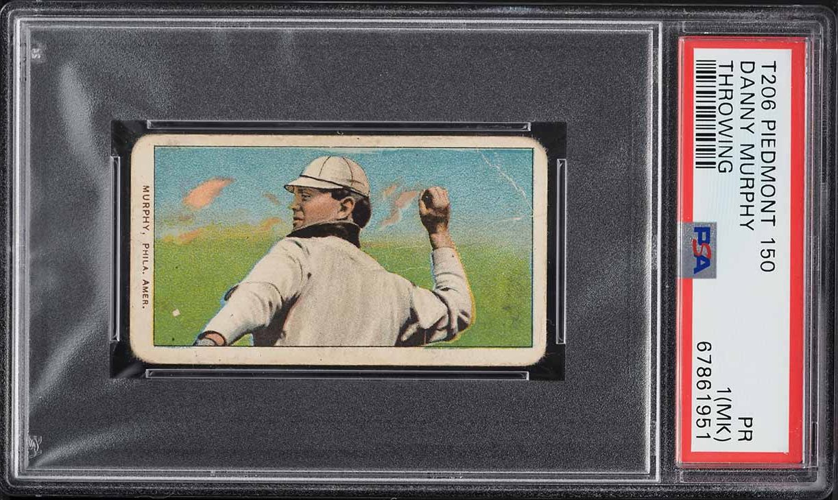 1909-11 T206 Danny Murphy THROWING PSA 1(mk) PR on Fanatics Collect