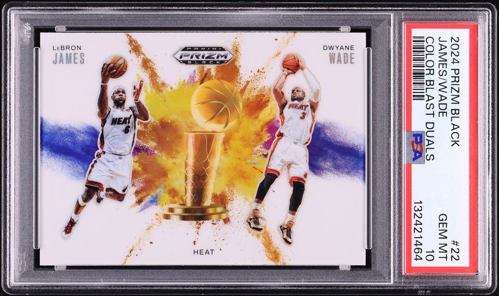 2024 Panini Prizm Black Color Blast Duals LeBron James & Dwyane Wade ...
