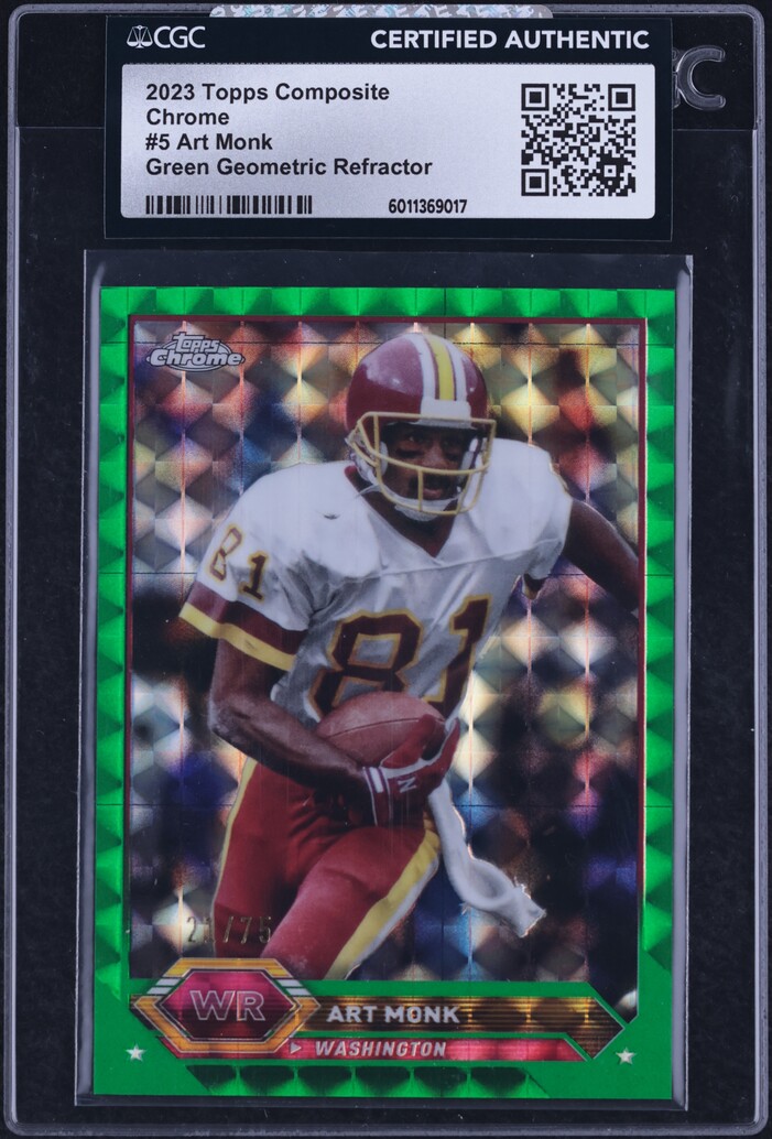 2023 Topps Chrome Composite Green Geometric Refractor Art Monk /75 #5 ...